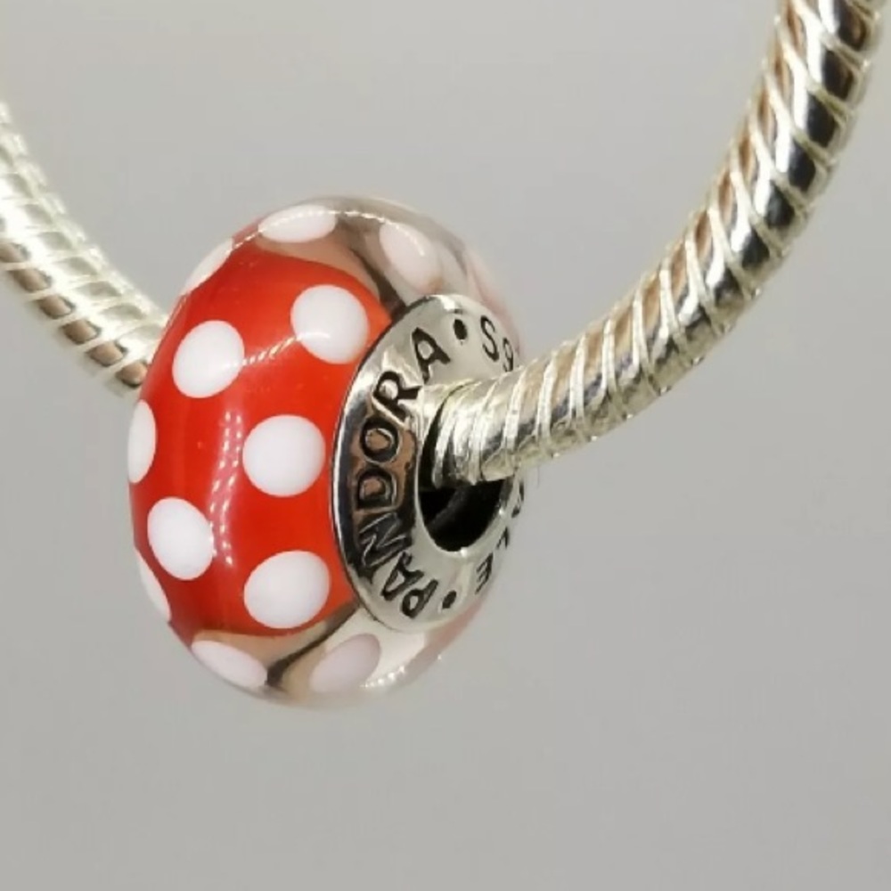 Pandora Mickey And Minnie Mouse Murano Set. - Gem